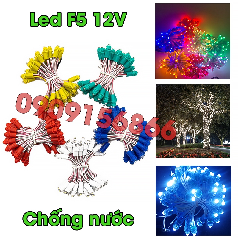 F5 molded Led base 8 (50 bulbs/1 bundle) 5V electricity / 12V ...