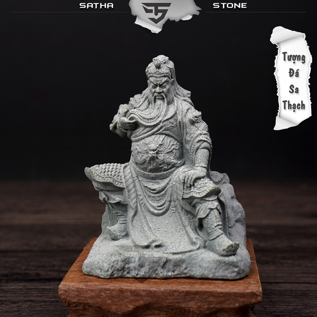 SA High-quality sandstone statue of Guan Gong, Guan Yun Truong, Guan Yu ...
