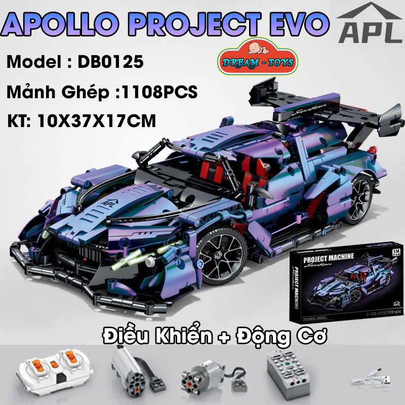 Apollo Project Evo Super Fast Remote Control RC DB0125 Supercar Model ...