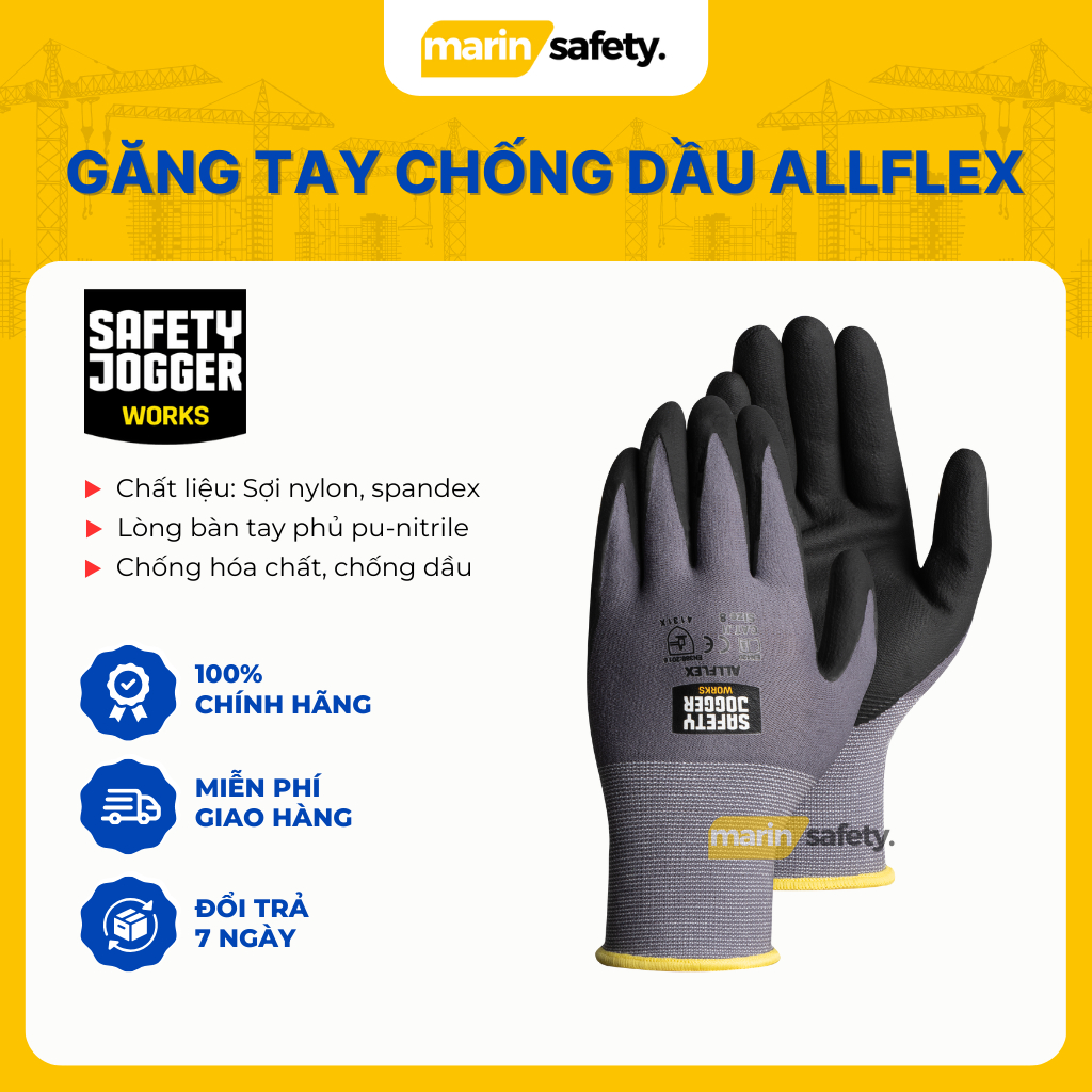 Safety Jogger ALLFLEX work gloves, oil-resistant, anti-slip work gloves ...