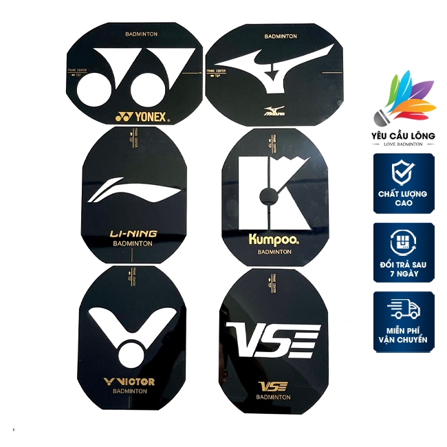Logo Frame Badminton Racket Paint Yonex, Lining, Victor, Mizuno, Kumpoo ...