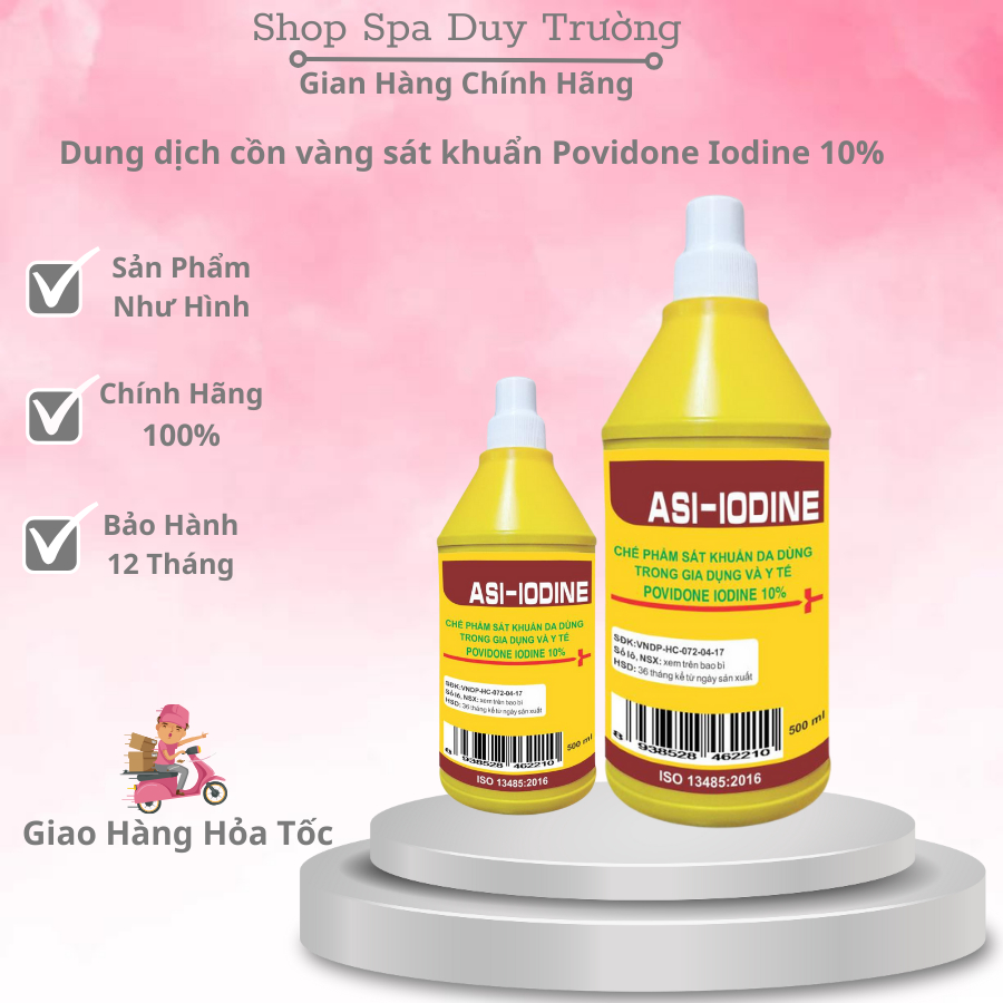 Povidone Iodine Antiseptic Yellow Alcohol Solution 10% Bottle 500ml ...