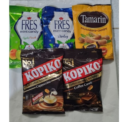 Kopiko Coffee Kopiko Candy, Kopiko Cappuccino, FresMint Barley ...