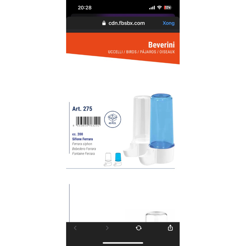 200ml Italian Water Bottle (Code 275B Blue) | Shopee Singapore