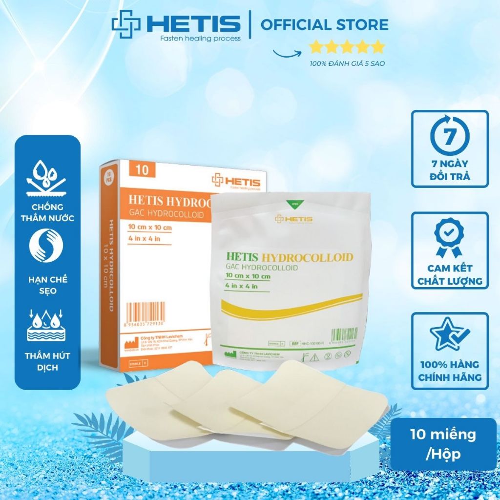 Acne Patch - Wounds, Burns, HETIS Hydrocolloid R (10x10cm) | Shopee ...