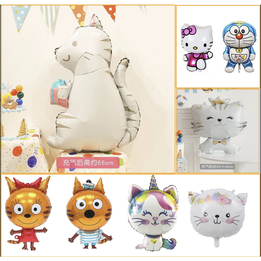 Kitty DOREMON ALUMINUM BALLOON for first birthday decoration for 1 year ...