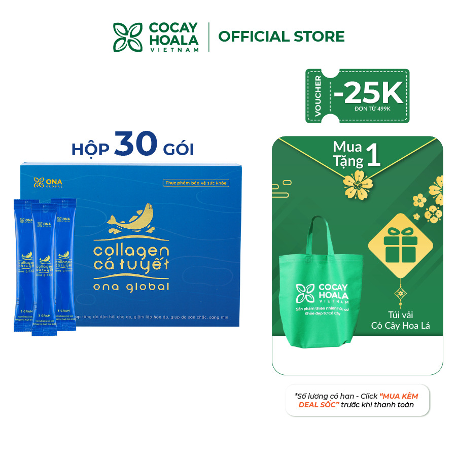 Cocayhoala VIETNAM Cod Collagen, 2500mg Hydrolyzed Collagen Type I Beautify The Skin, Firm ...