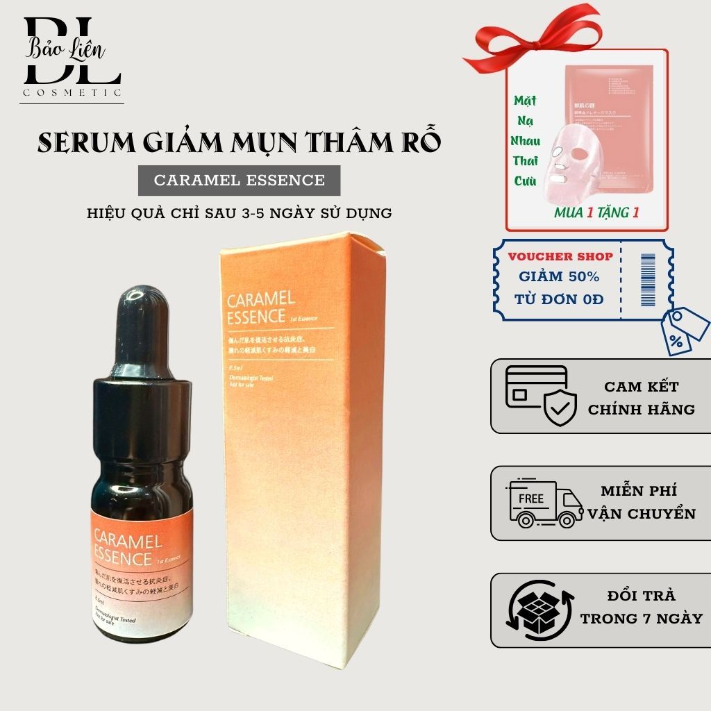 Caramel Essence acne-reducing serum, acne-reducing serum to fade dark ...