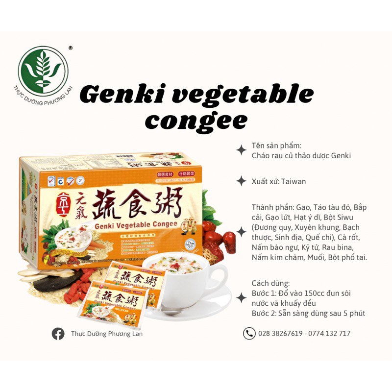 Genki herbal vegetable porridge - Genki vegetable congee (Box of 8 ...