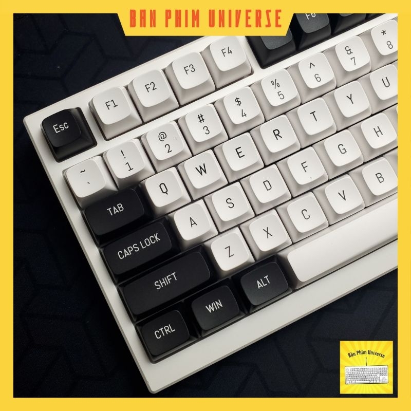 Black and white panda keycap - pbt doubleshot keycap 149 keys csa ...