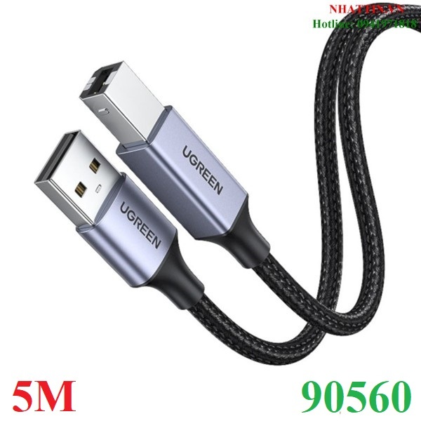 High quality 5M printer cable with aluminum cover Type-A to Type-B ...