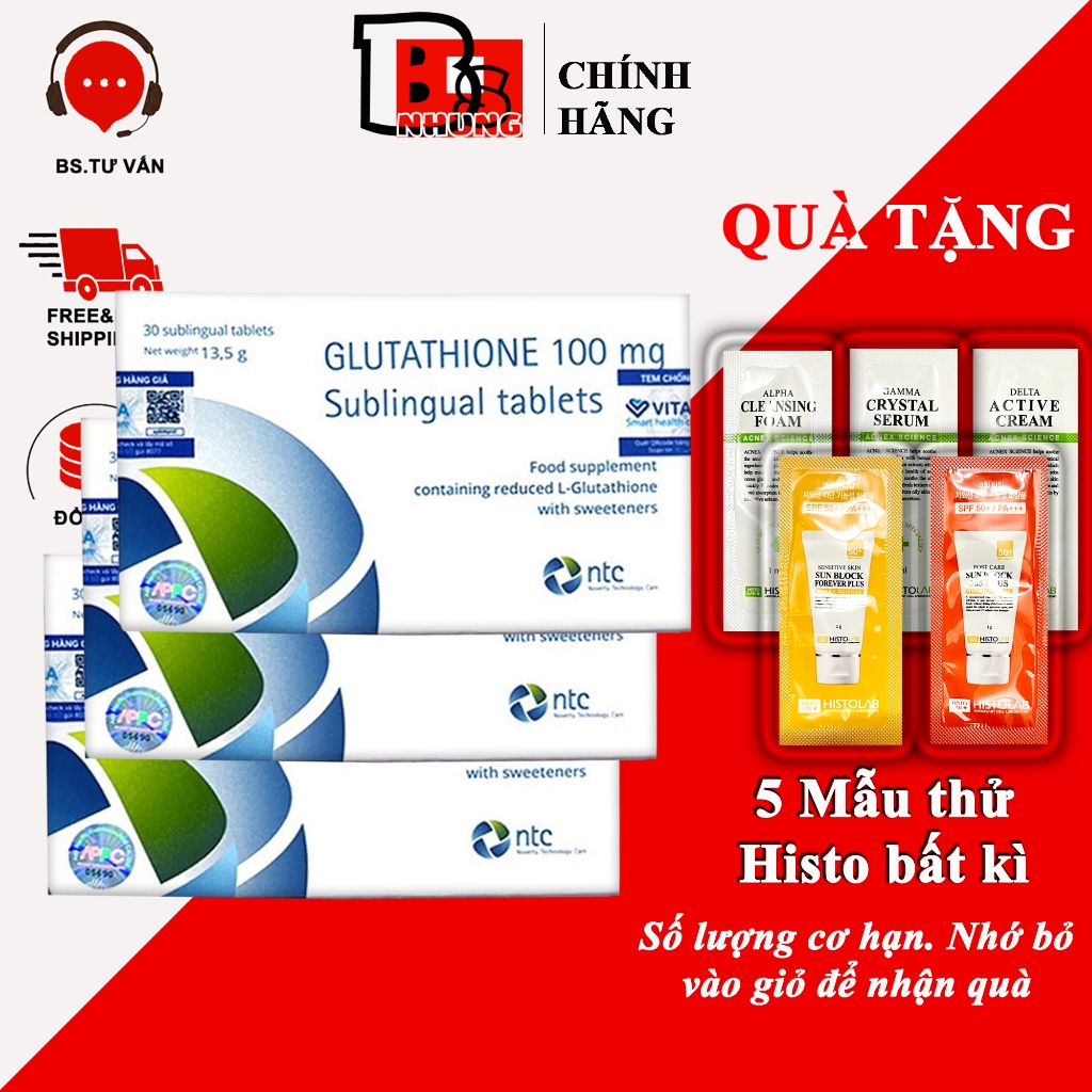 Combo 3 Boxes Of Glutathione Whitening Lozenges 100mg Imported Italy ...