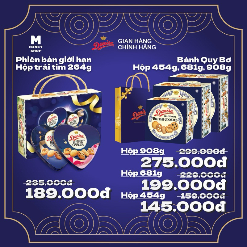 Danisa Heart Butter Cookies 264g | Traditional box 454g / 681g / 908g ...