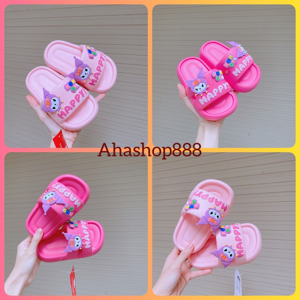 Ultralight High Quality EVA Slippers with Lovely Kuromi Stick Red Stamp ...