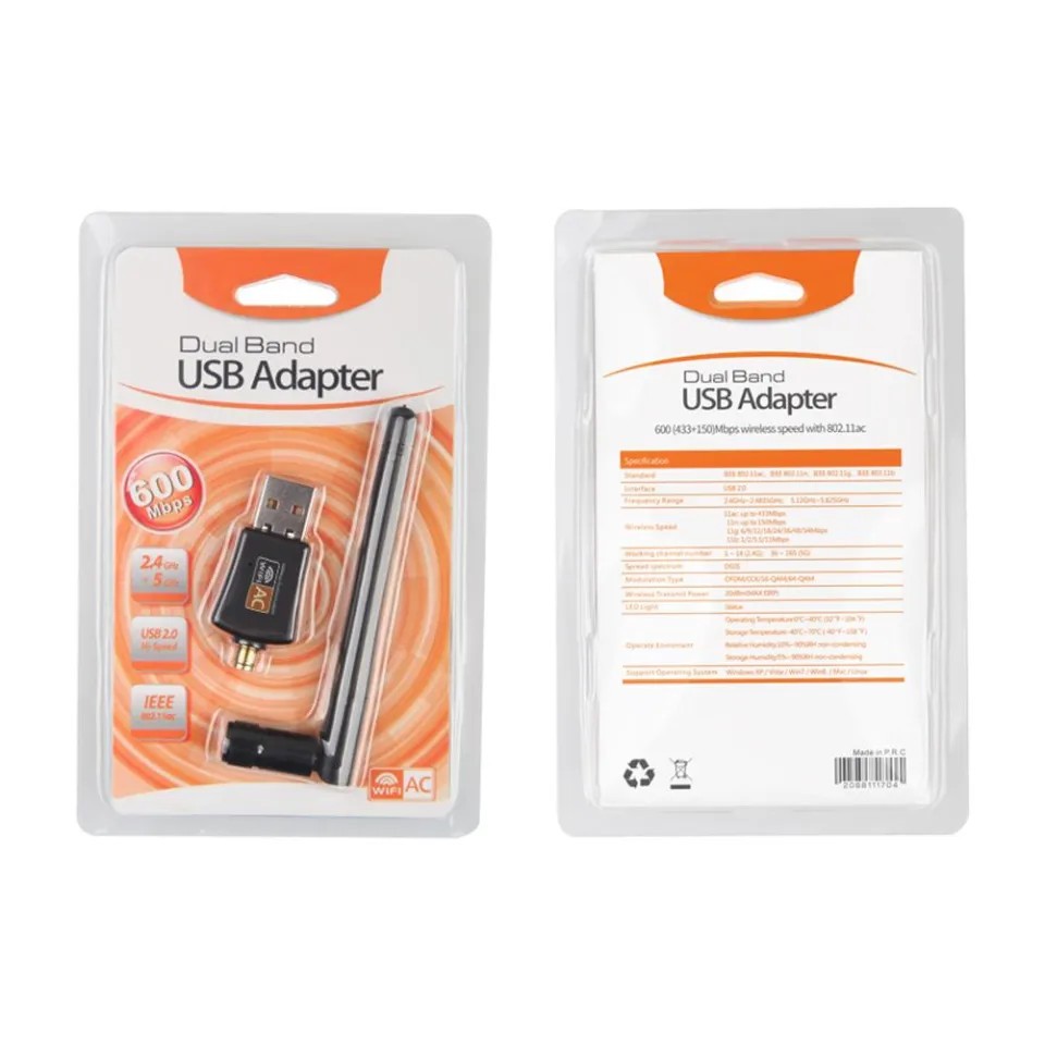 Usb WIFI 5GHz Dual Band 600Mbps with 802.11AC Antenna automatically ...