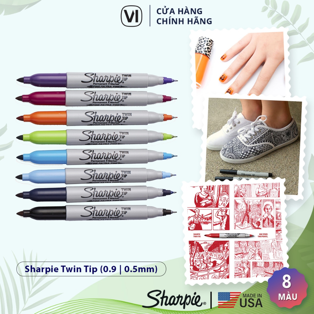 Sharpie Twin Tip multi-material dual-Tip oil brush pen (Ultra | Fine ...