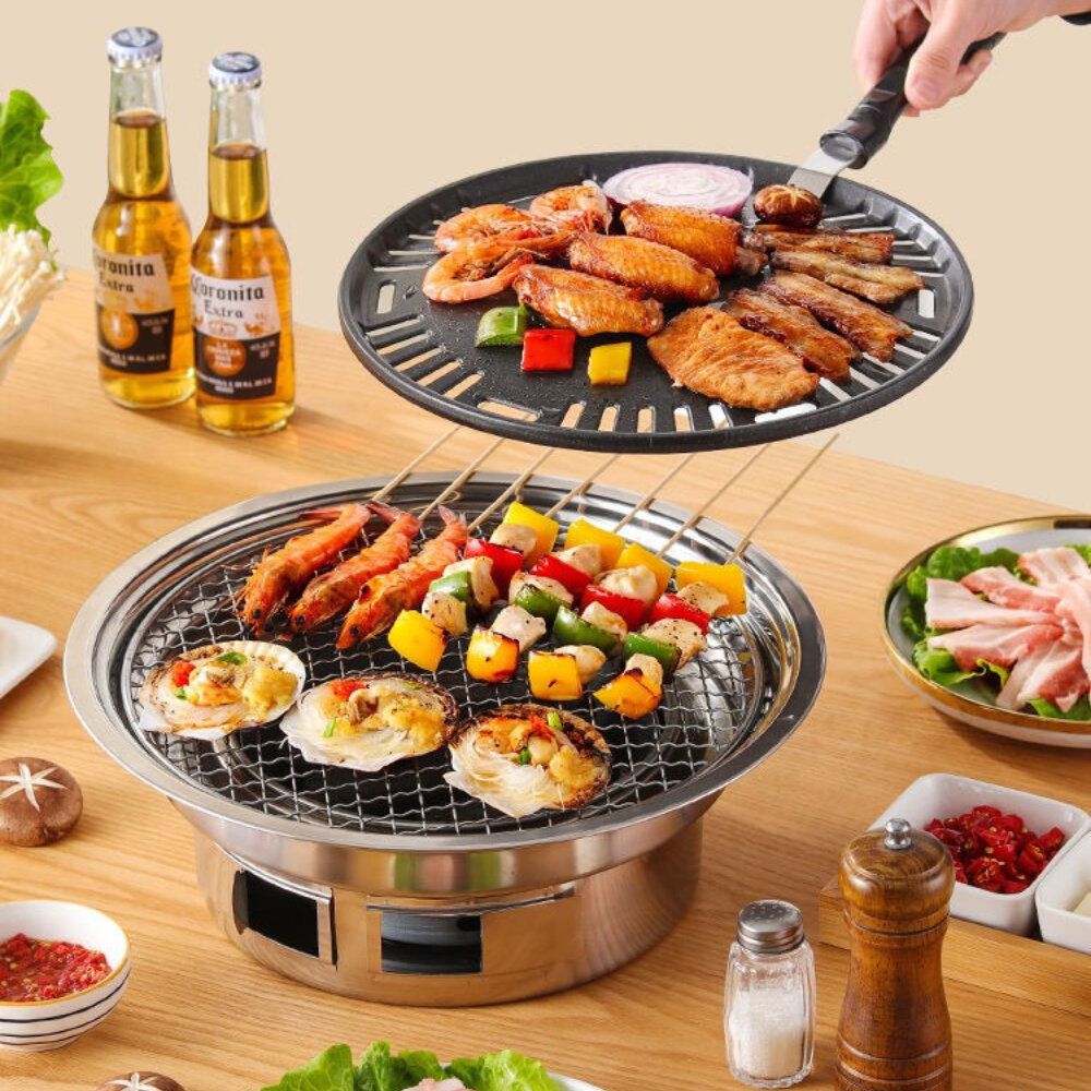 Countertop stainless steel charcoal grill for restaurants, smokeless ...