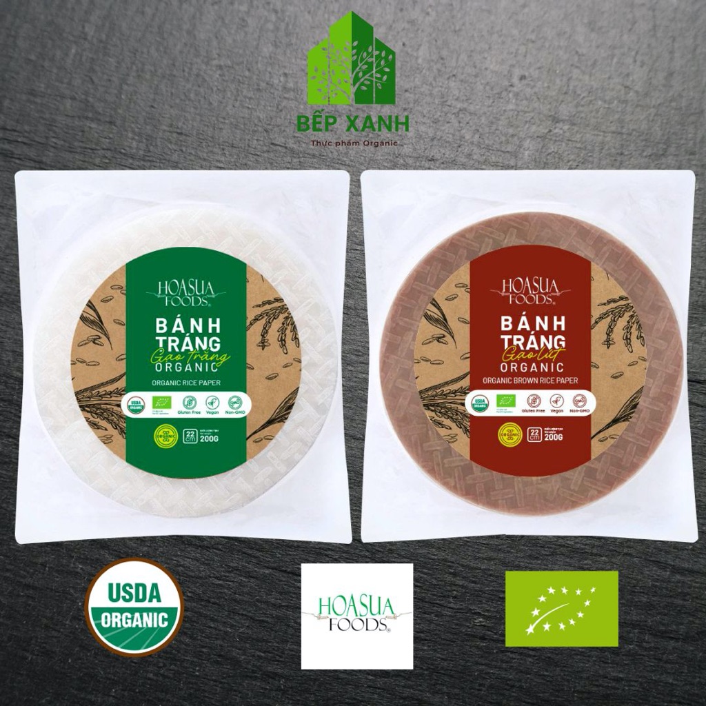Hoa Sua Foods Organic Rice Paper, 200g Pack - Organic Rice Paper - Rice ...