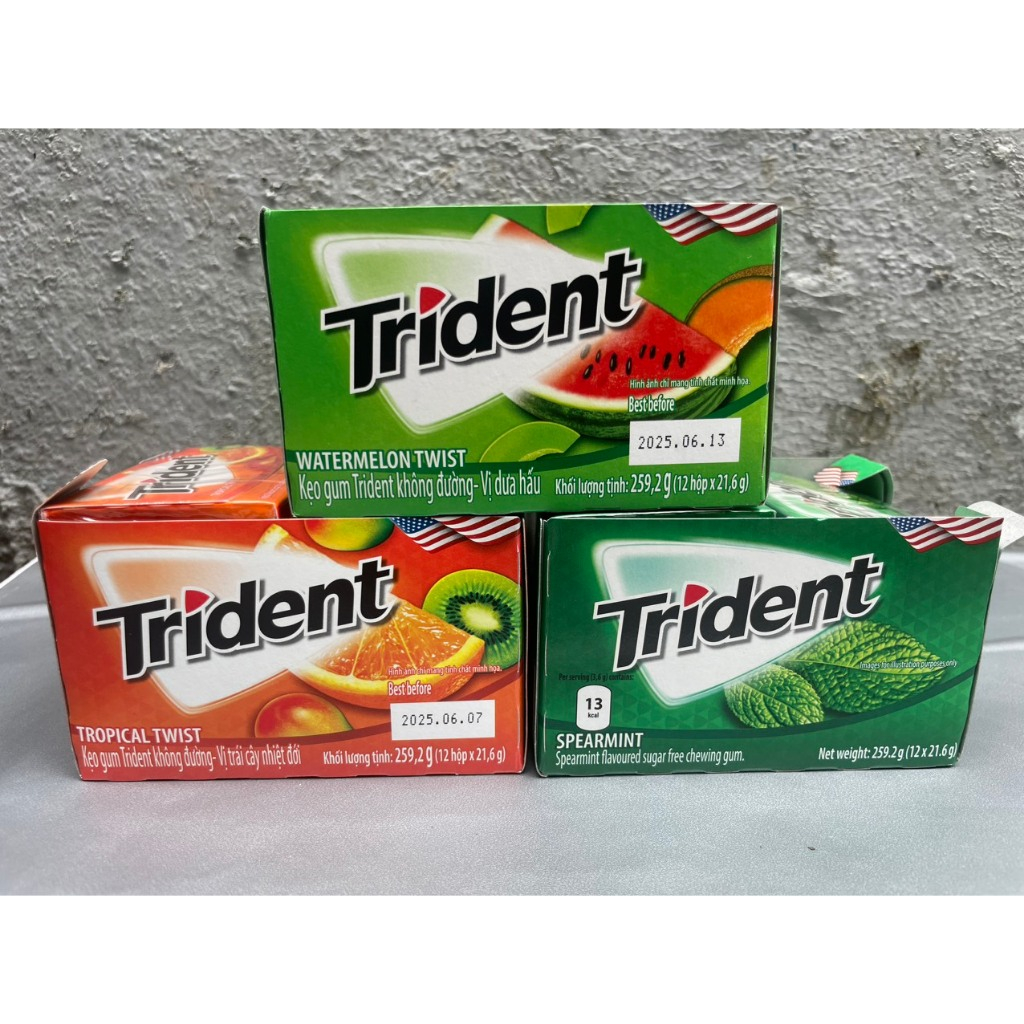 Tornado Of 12 Boxes Of Trident Gum Sugar-Free Candy Helps Fragrant ...