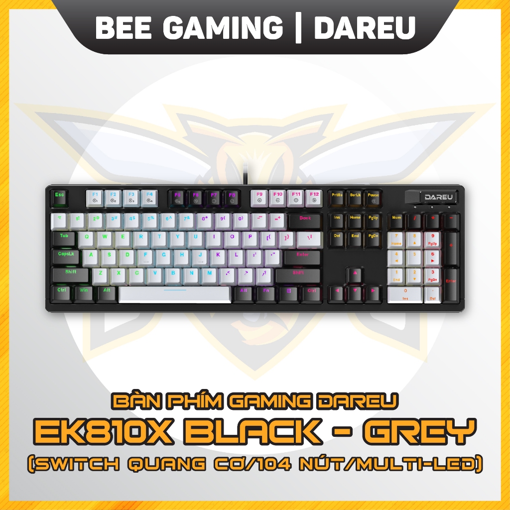 Dareu mechanical gaming keyboard – EK810X Black Gray (Waterproof ...