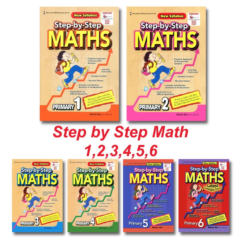 Book - Step by Step Math - 1,2,3,4,5,6 - nice A4 size copy | Shopee ...