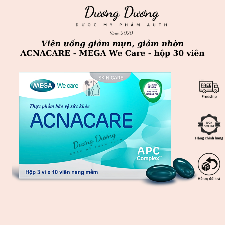 Acne reducing, reducing oily oral tablet ACNACARE - MEGA We Care box of ...