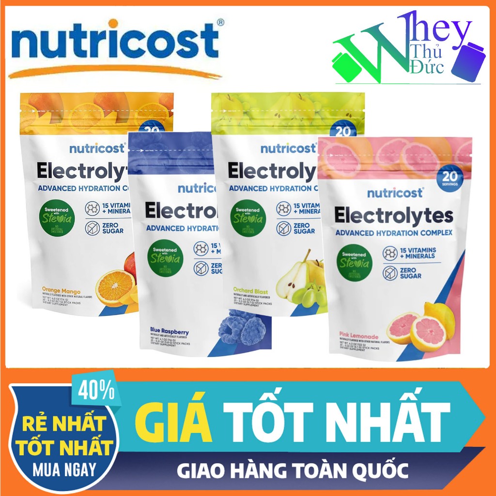 Nutricost Electrolytes Complex Electrolyte Drink Powder (20 Servings ...