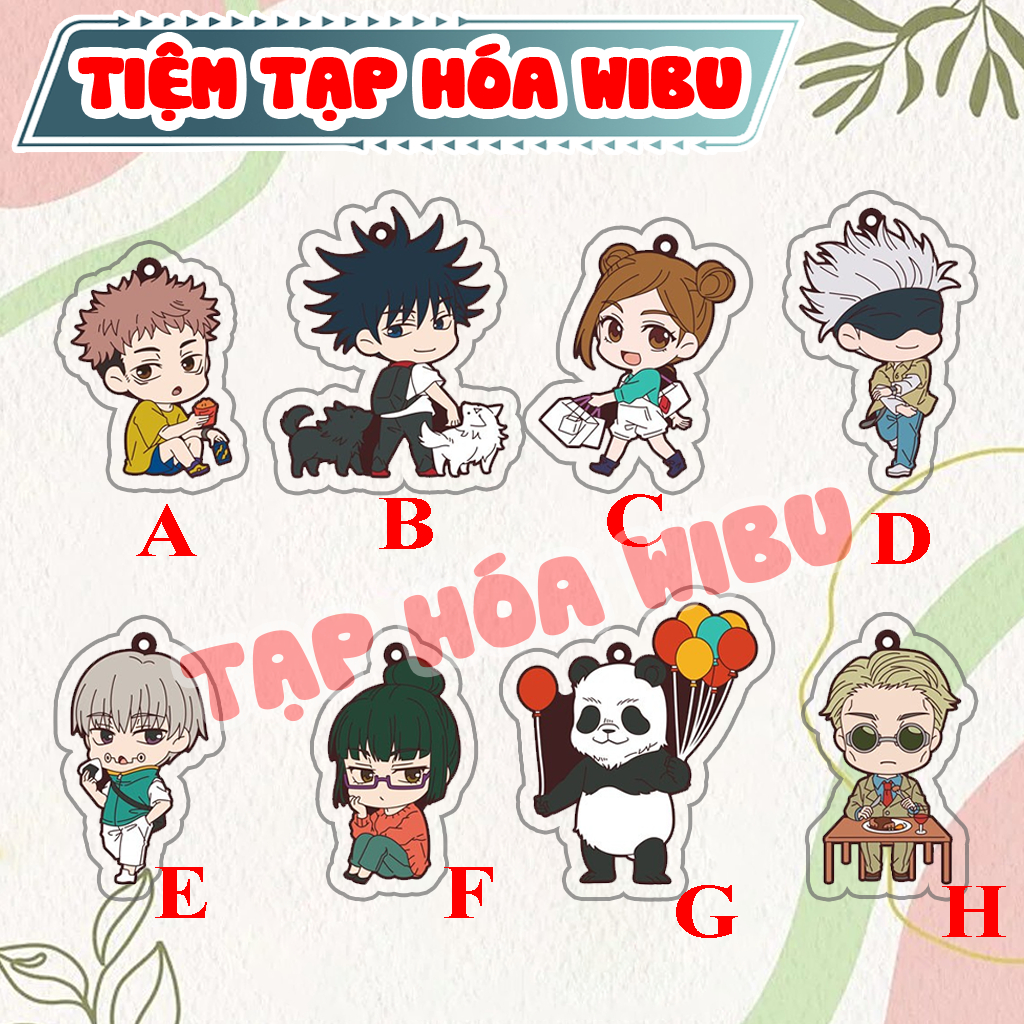 Acrylic Keychain Jujutsu Kaisen Character Gojo Itadori Yuji Geto Nanami ...