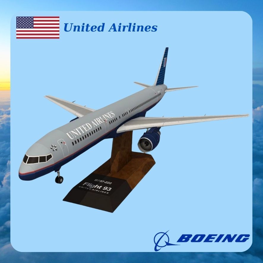 Boeing 757 United Airlines Commercial Airplane Paper Model | Shopee ...