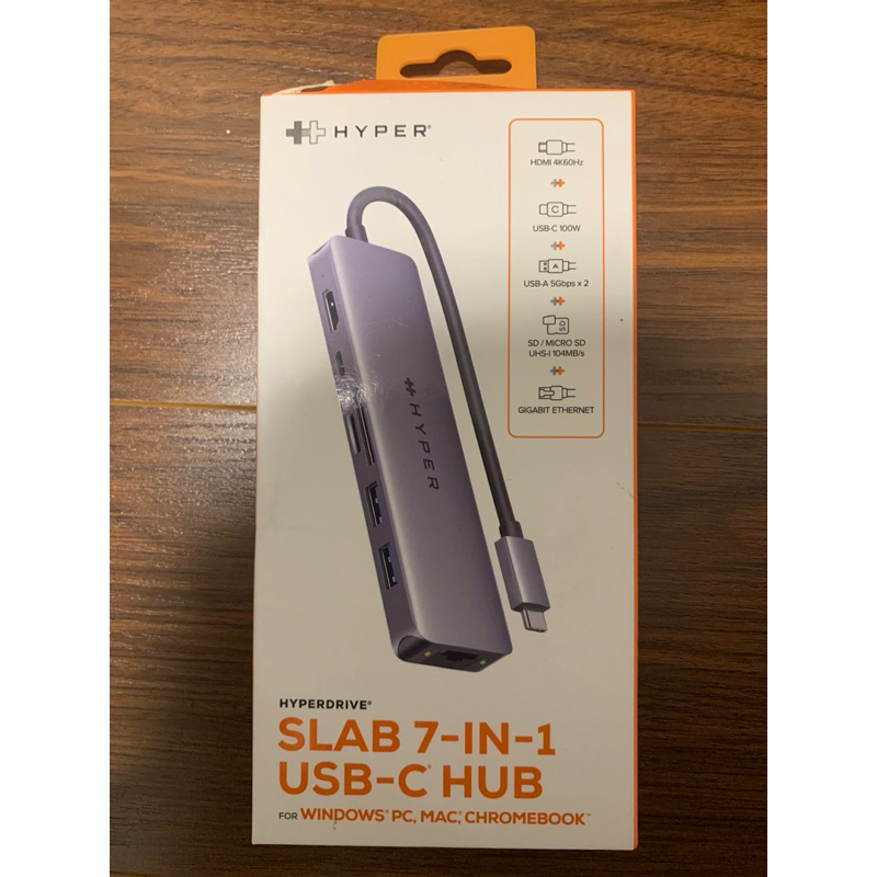 [Original] Hub HyperDrive Slab 7-1 USB-C Export 60hz PD 85w | Shopee ...
