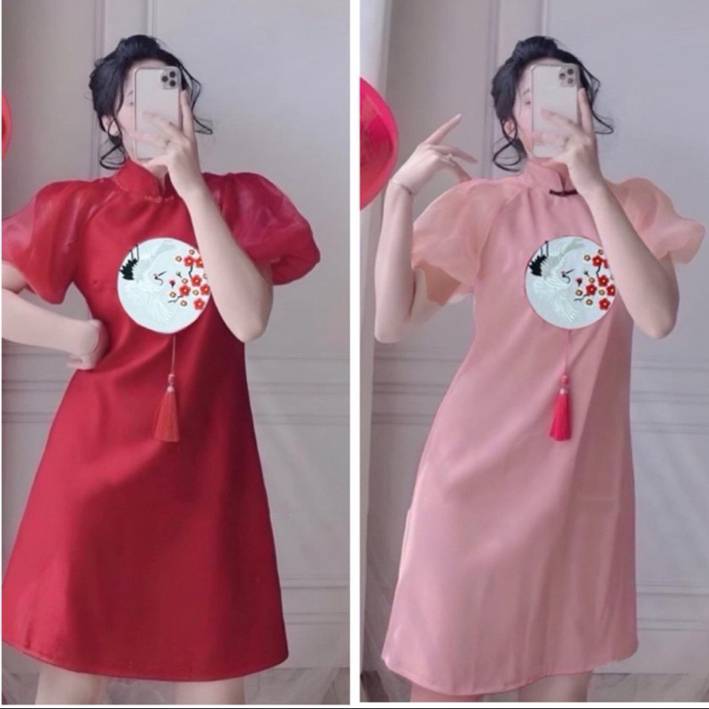 Big Size Dress with 5D Embroidered Korean Silk Sleeves, Cute and ...