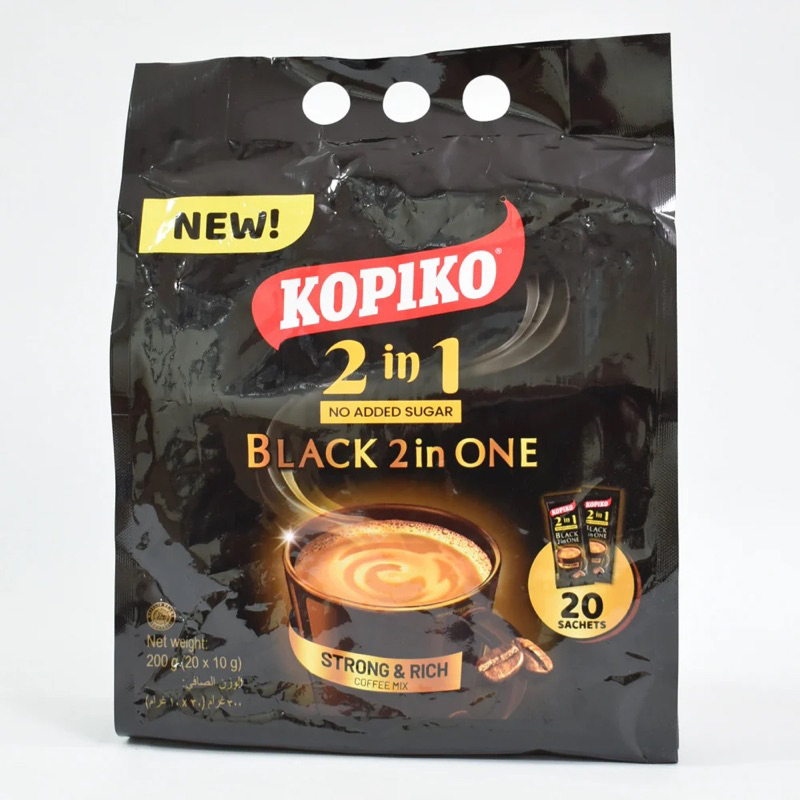 Kopiko Black 2 in 1 Instant Black Coffee Thailand (Bag Of 20 Packs x ...
