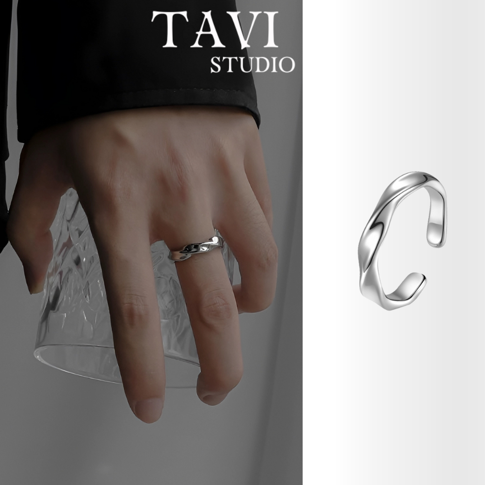 Mobius Silver Plated Open Ring Smooth Ring Titanium Stainless Steel ...