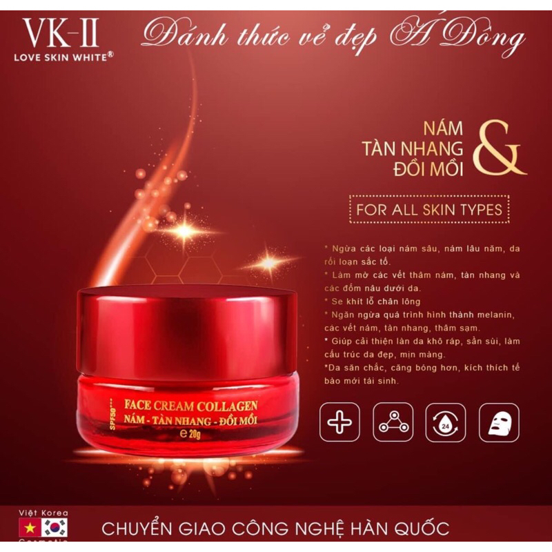 Vk II Love Skin White Face Cream Collagen Slingshotm Freckles, Age ...