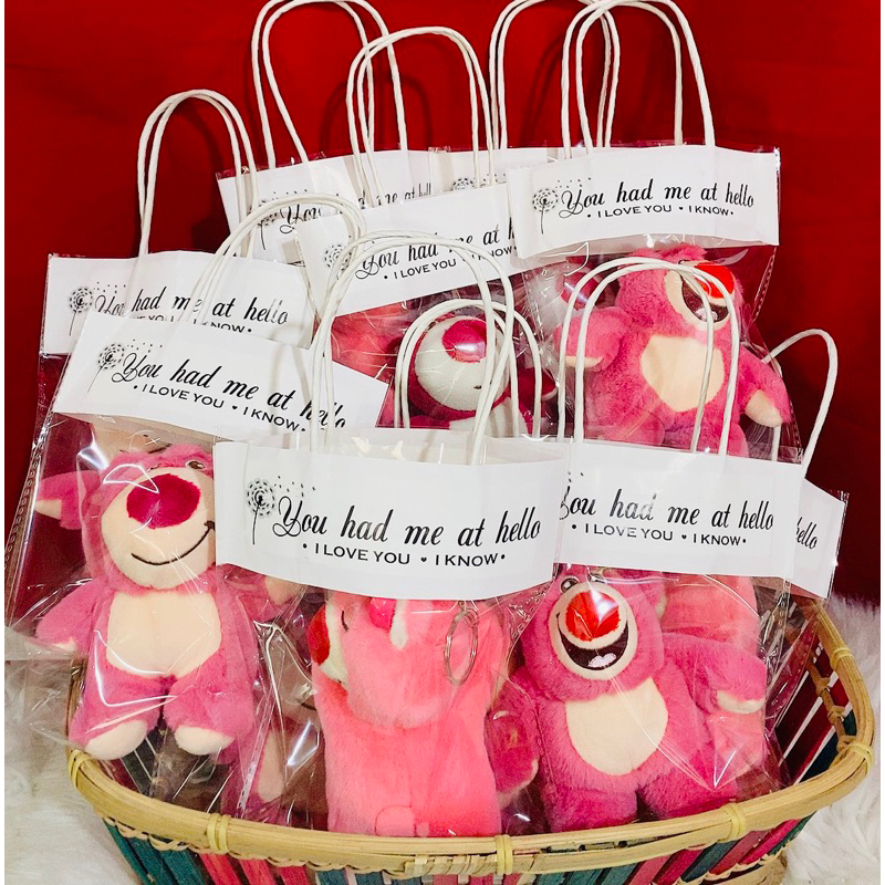 [ HCM-Q8 ] Cute strawberry teddy bear bags of many types as shown at ...