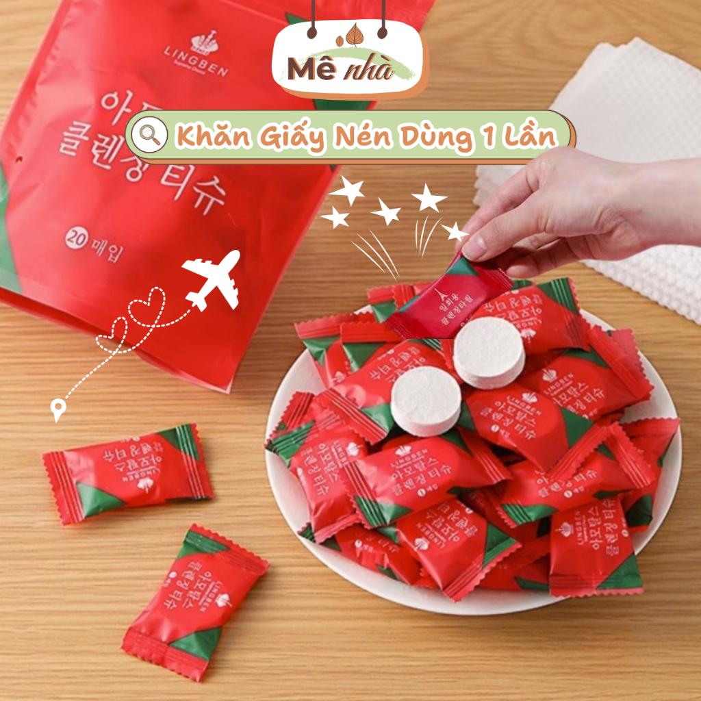 Bag of 10-20 Disposable Travel Facial Tissues, Pocket Candy-shaped ...