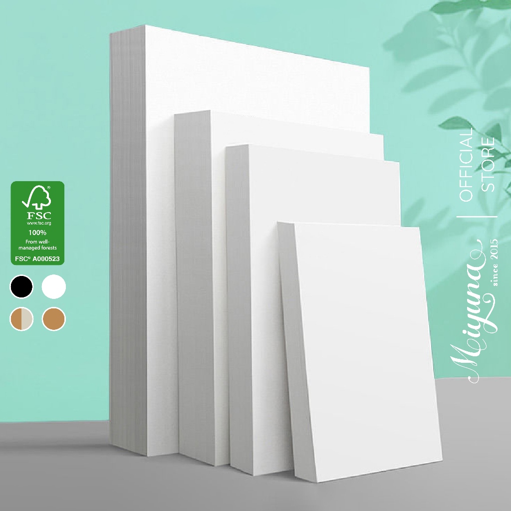 100 Sheets of MIYUNA Cream White Paper - A4 size 250gm thick Hard FSC ...