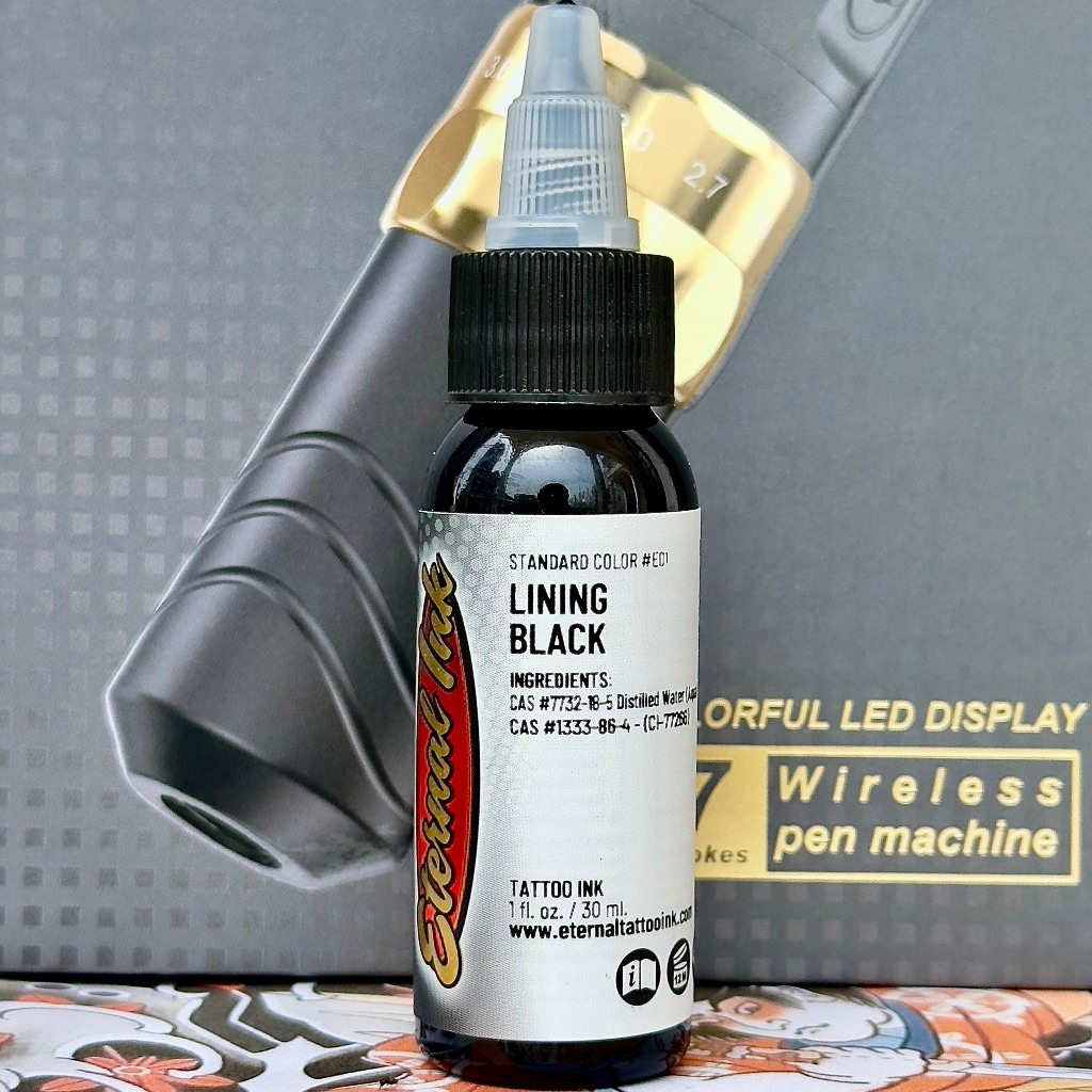Genuine tattoo ink Eternal Lining Black (1oz ) | Shopee Singapore