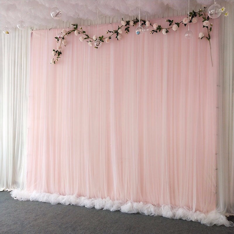 2-layer Curtain Backdrop (Dipped fabric + mesh) as a Backgroud Backdrop ...