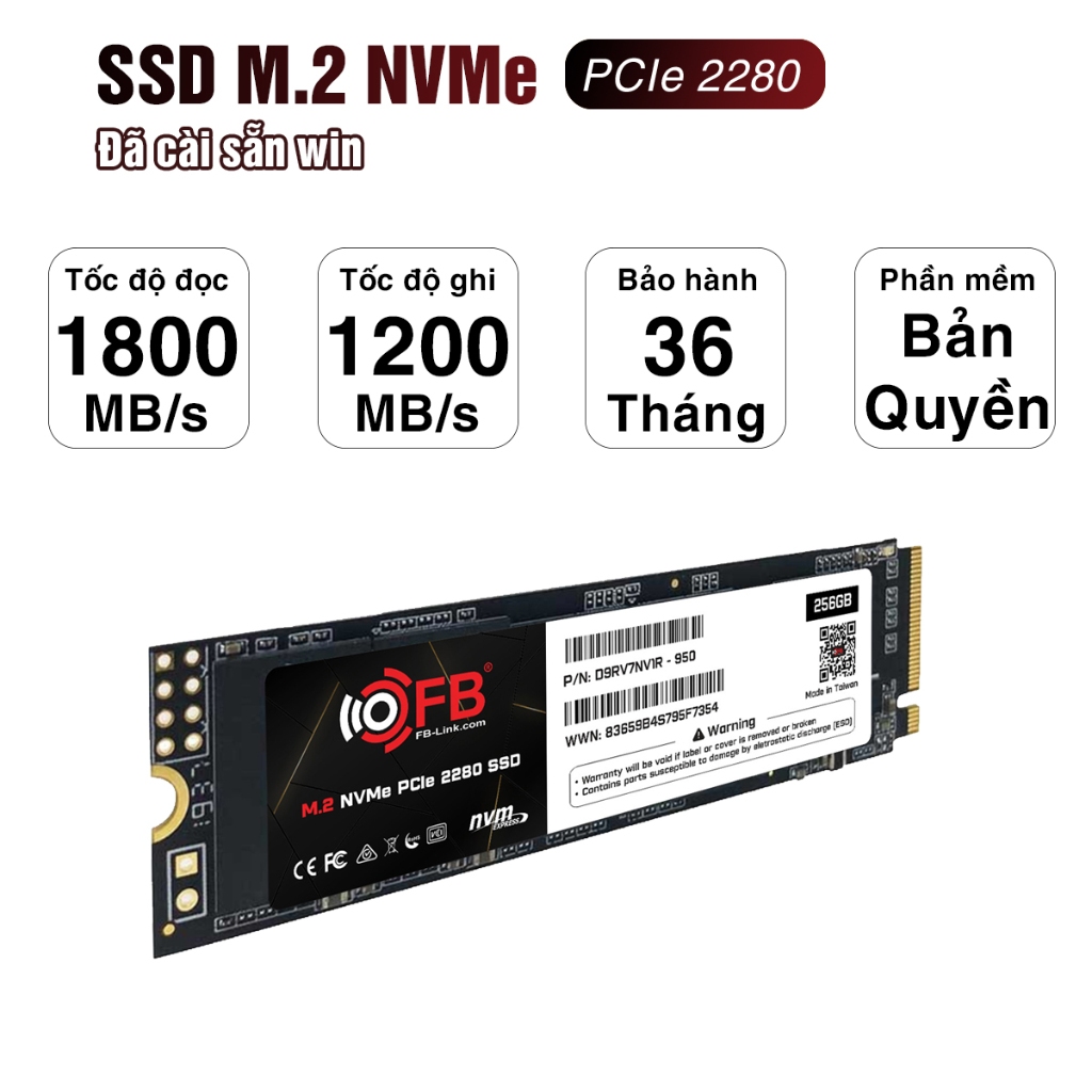 M2 NVMe ssd Pre-installed widnows, sd M2 PCIe 2280 FB-Link 128Gb, 256Gb ...