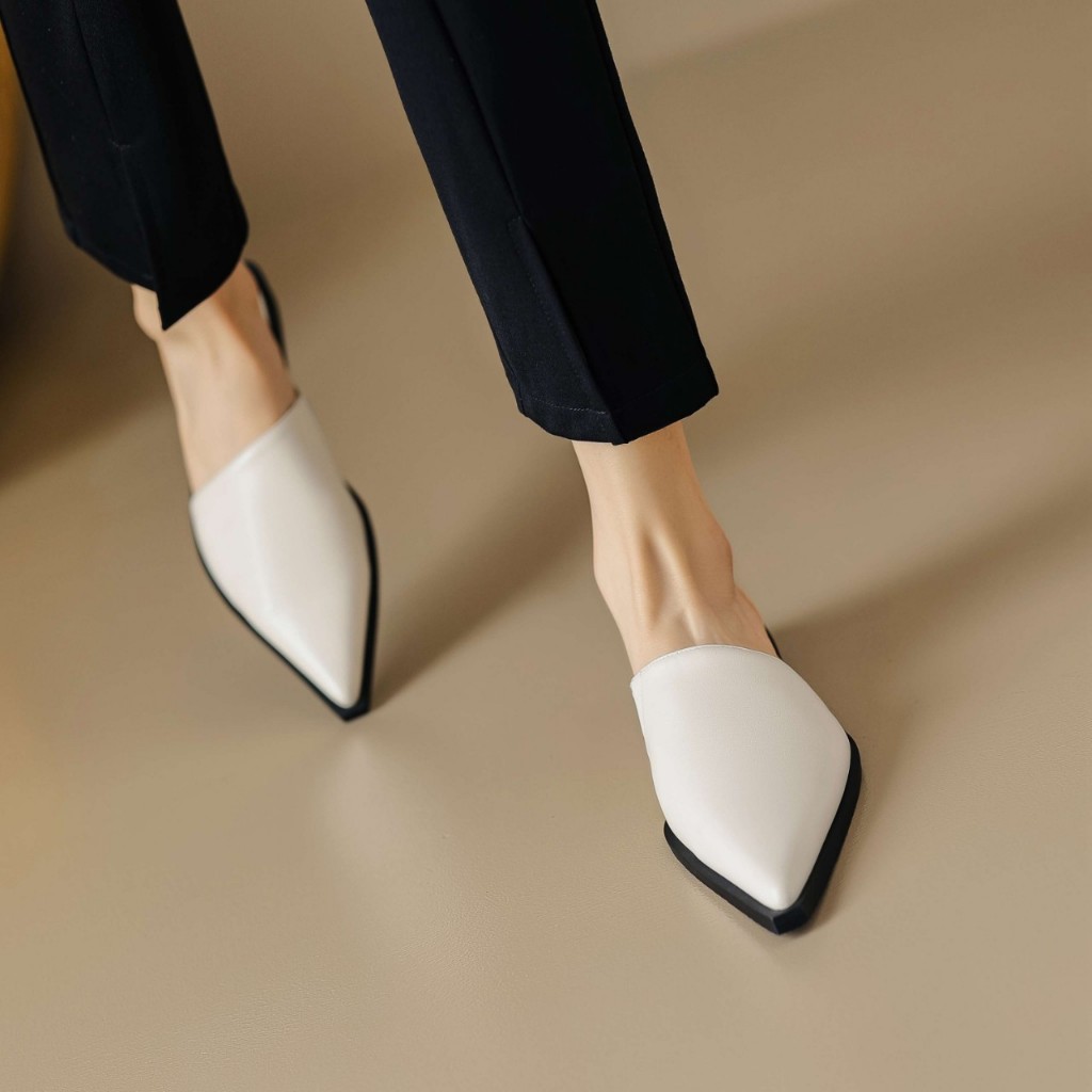 Women's pointy toe loafers, 2 cm high, molded sole, large form ...