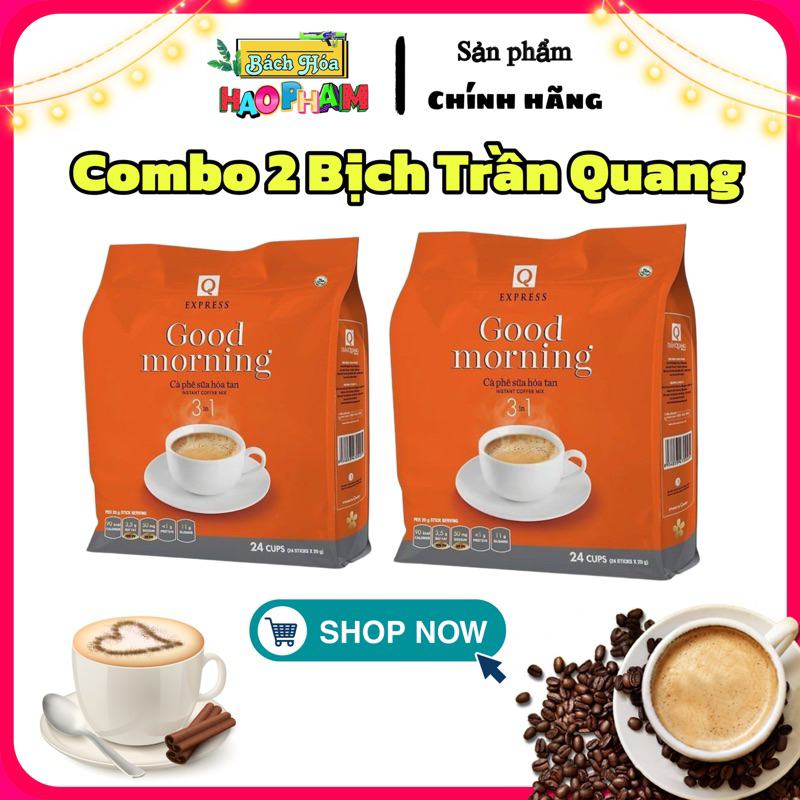 Combo of 2 Bags of Tran Quang Coffee - 480g (24 packs x 20g), Good ...