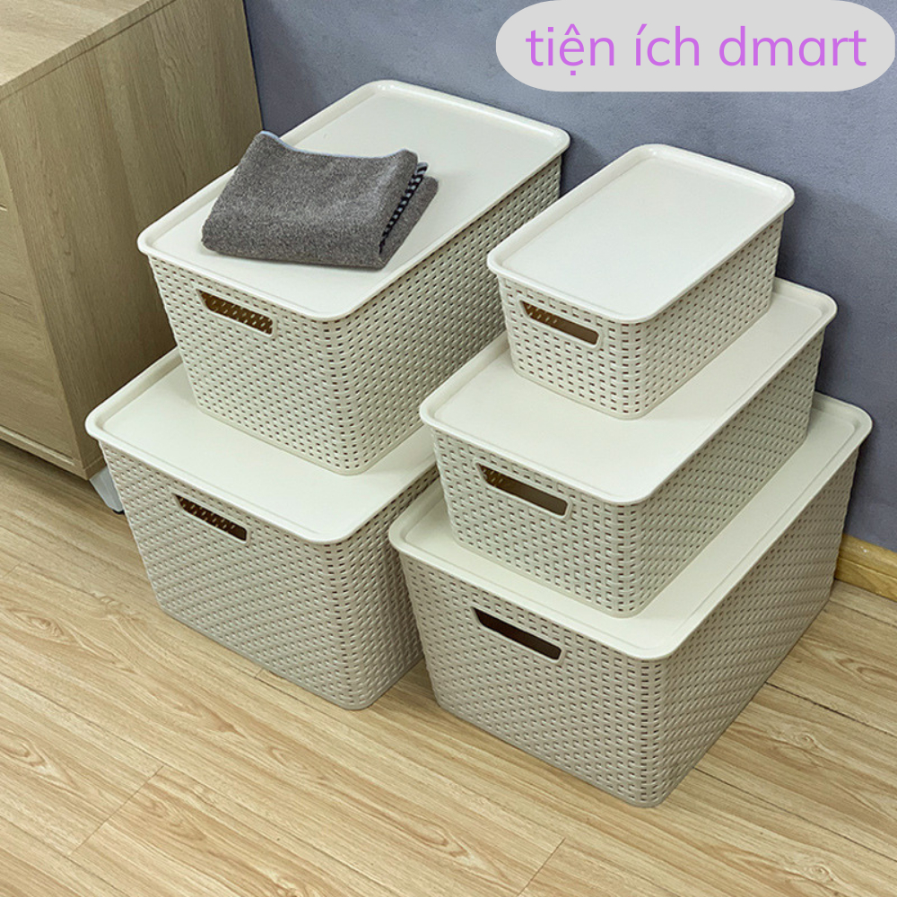 Korean style plastic storage basket with lid, high quality Vietnamese ...