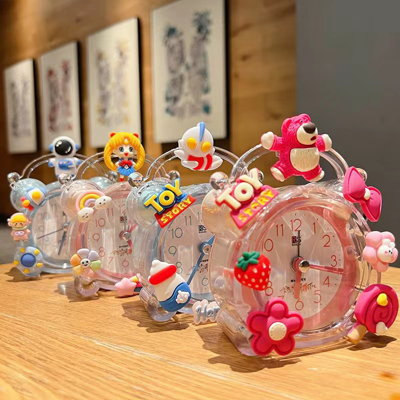 Cute mini desk alarm clock with floating hands and lights in many ...