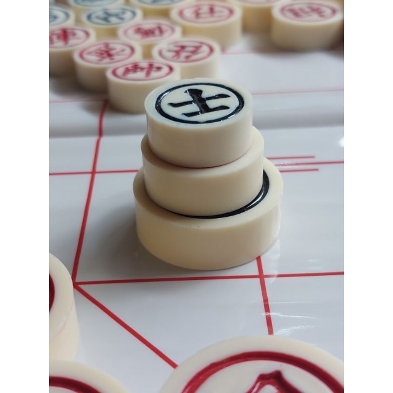 Chinese chess set in plastic box, solid melamine chess pieces in large ...