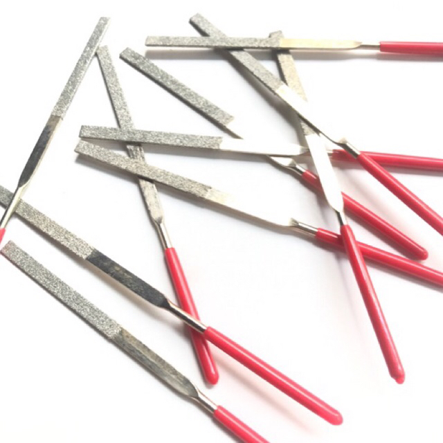 Rough diamond-coated flat file 140mm long (as shown) | Shopee Singapore