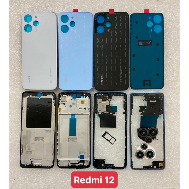 Redmi 12 genuine case set with camera glass and sim tray according to ...