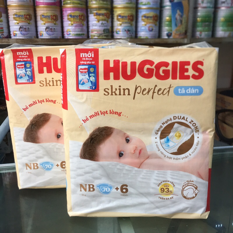 Combo 2 bags of NB70 Diapers + 6 pieces of Huggies Shin Perfect Diapers ...