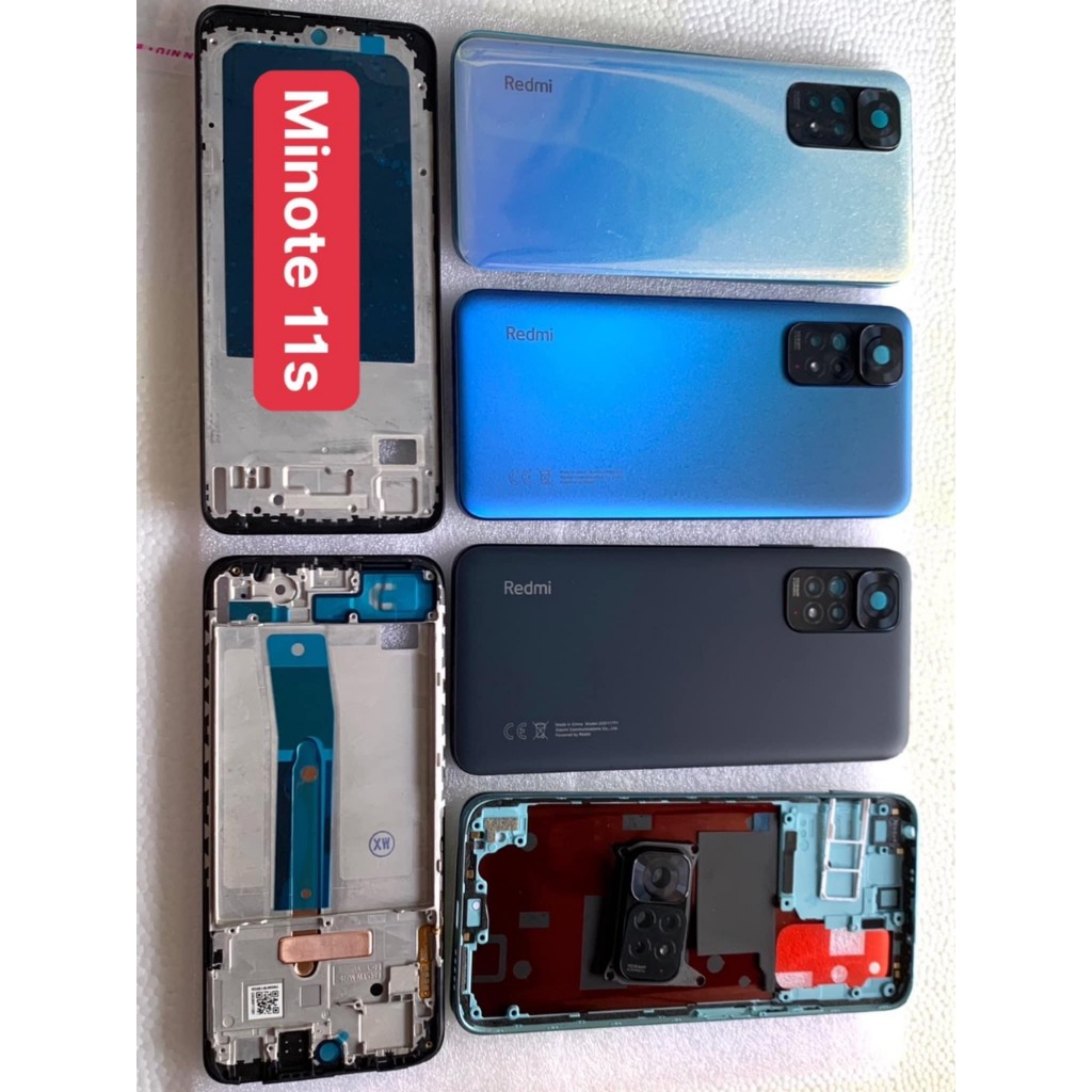 Xiaomi minote 11s Case (Includes: Shell, Bone, sim Tray, Orange Glass ...