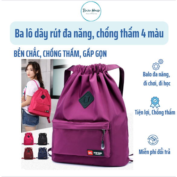 Multifunctional Waterproof Foldable Drawstring Backpack, Picnic ...